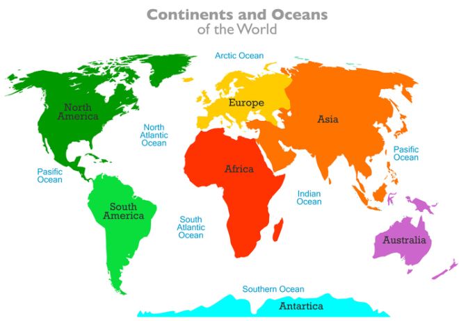 The 7 Continents of Earth